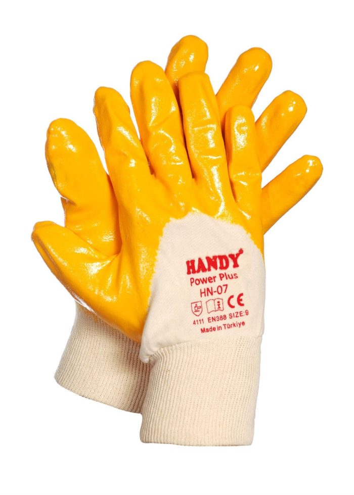 HANDY POWER PLUS HN-07 Sarı Nitril Eldiven - Eroğlu İş Güvenliği ve ...